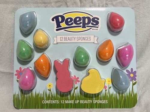 Peeps Make Up Beauty Sponges Blender 12 Pieces Damp/Dry Buildable Full ...