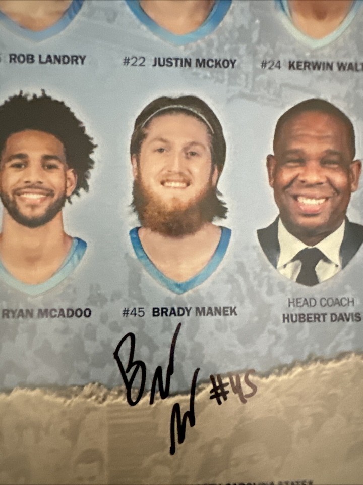 ARMANDO BACOT Brady Manek SIGNED Poster UNC BASKEBALL NORTH CAROLINA ...