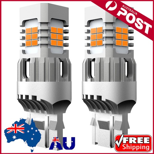 Amber T20 7443 7440 LED 24-SMD Bulb Turn Signal Light Lamp Globe 12v ...