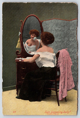 Vintage Postcard I Am Improving Daily Humorous 1907 Women Applying ...