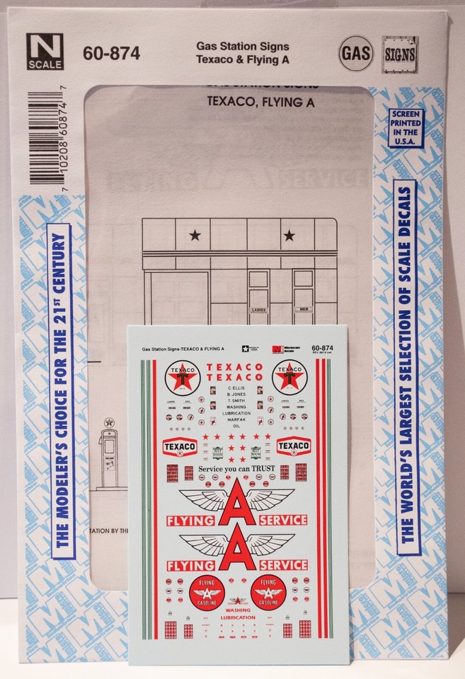 Microscale Decal #60-874 Gas Station Signs | eBay