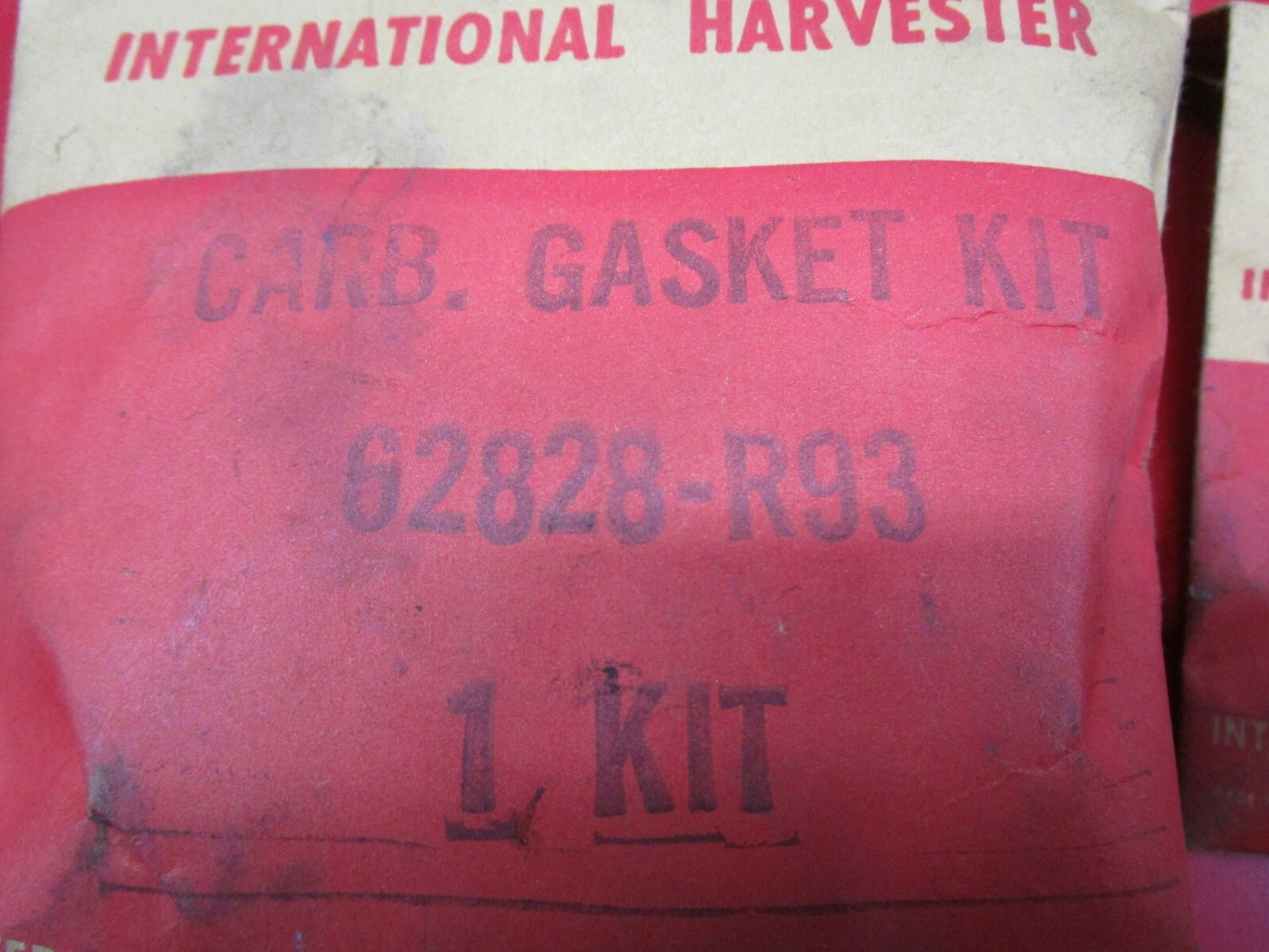 NOS IH International Harvester carburetor carb gasket kit #62828-R93 ...
