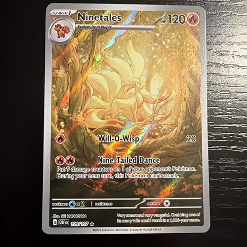 Ninetales Illustration Rare SV03: Obsidian Flames 199/197 NM | eBay
