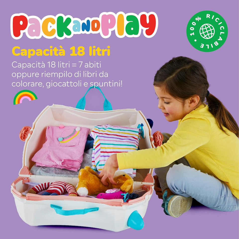 Trunki Valigia Cavalcabile per Bambini – Trolley Bambini Bagaglio a ...