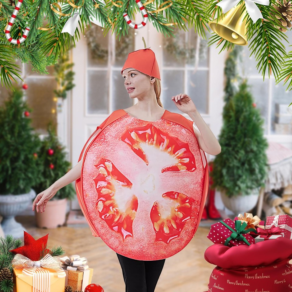 Women's Tomato Slices Cosplay Suit Halloween Party Costume Fancy Dress ...