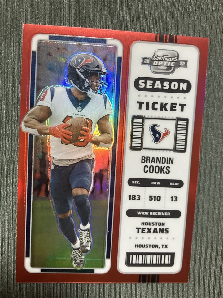 2022 Panini Contenders Optic Brandin Cooks Red Season Ticket Prizm 080/ ...