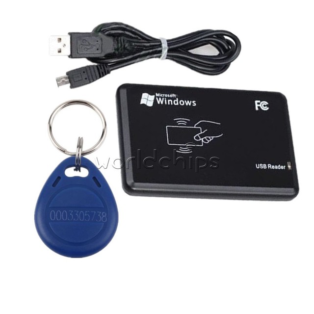 EM4100 125Khz USB RFID Contactless Smart ID Card Reader IC Key Card ...