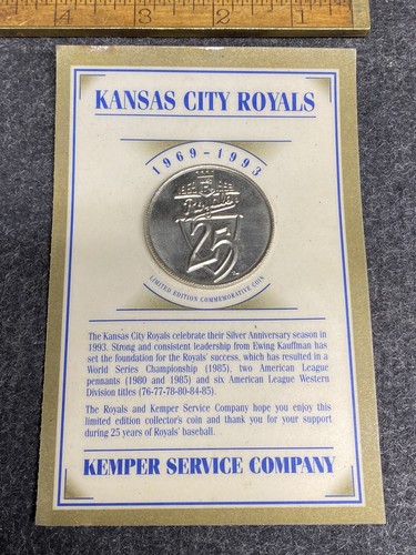 Kansas City Royals - 25th Anniversary Commerative Coin - Kemper Service ...