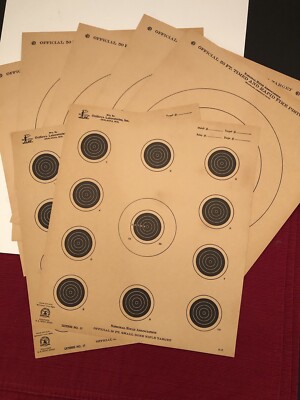 Lot of 7 Vintage NRA Shooting Targets - 50ft Small Bore & 50ft Rapid ...
