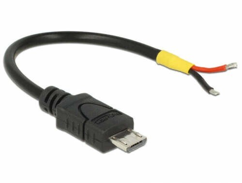 DELOCK 82697 3 7/8in USB Cable 2.0 Micro-B Jack To 2 X Open Cable Ends ...