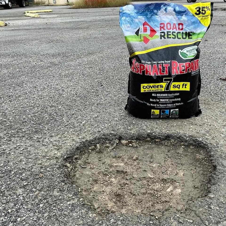 50 Lbs. Asphalt Repair Road Rescue Natural Limestone Rock Blacktop ...