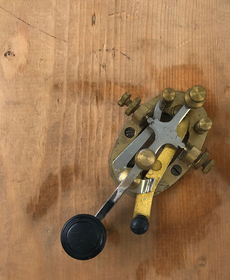 Signal Electric Morse Code Telegraph Key Mounted On Wood Vintage ...