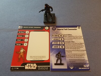 Star Wars Miniatures Virtual+Regular Card Imperial Field Commander | eBay