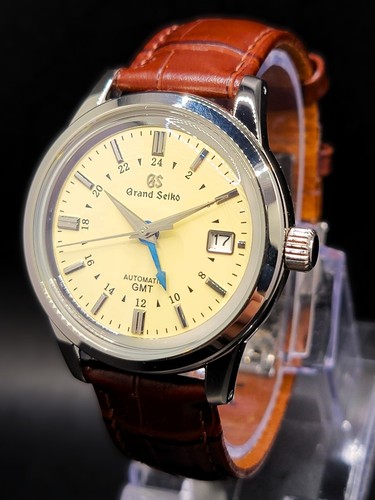 Custom Mod (Grand Seiko Elegance GMT ) Cream Dial/Blue GMT Hand NH34 | eBay