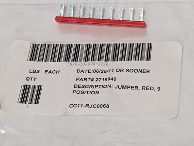 2715940 Phoenix Contact Push in Red Jumper Bar 9 Positions | eBay