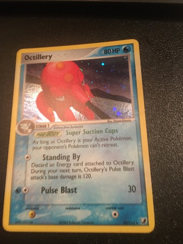 Pokemon Card LP 3rd Gen Reverse Holo Octillery 10/115 EX Unseen Forces ...