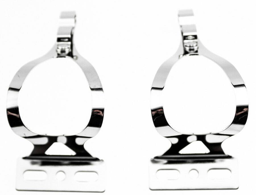 AVENIR 2X FIXIE STEEL TOE CLIPS MD Bike Pedals Strapless Double Strap ...