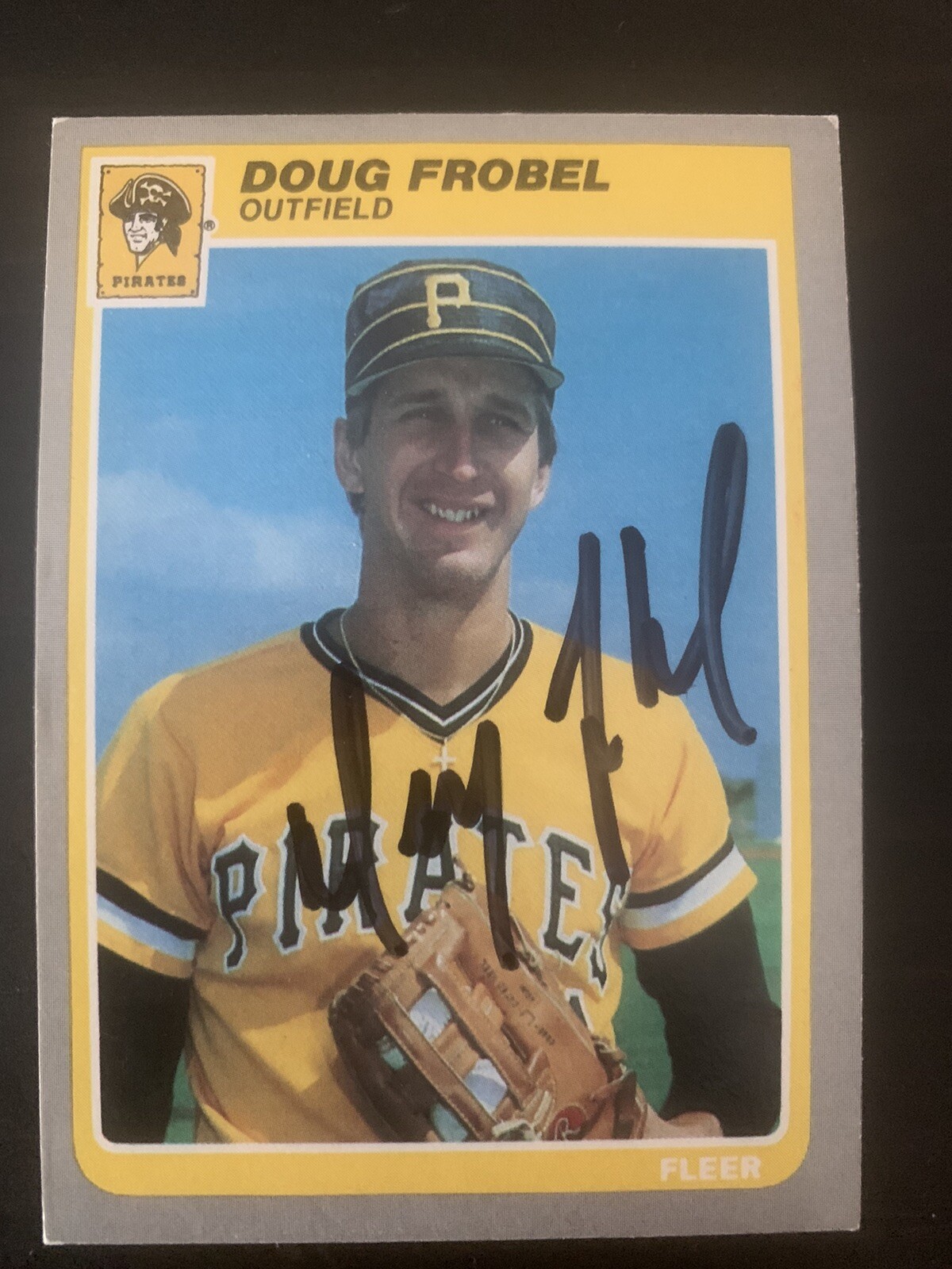 1985 Fleer #464 Doug Frobel Pittsburgh Pirates Signed Card Autographed ...