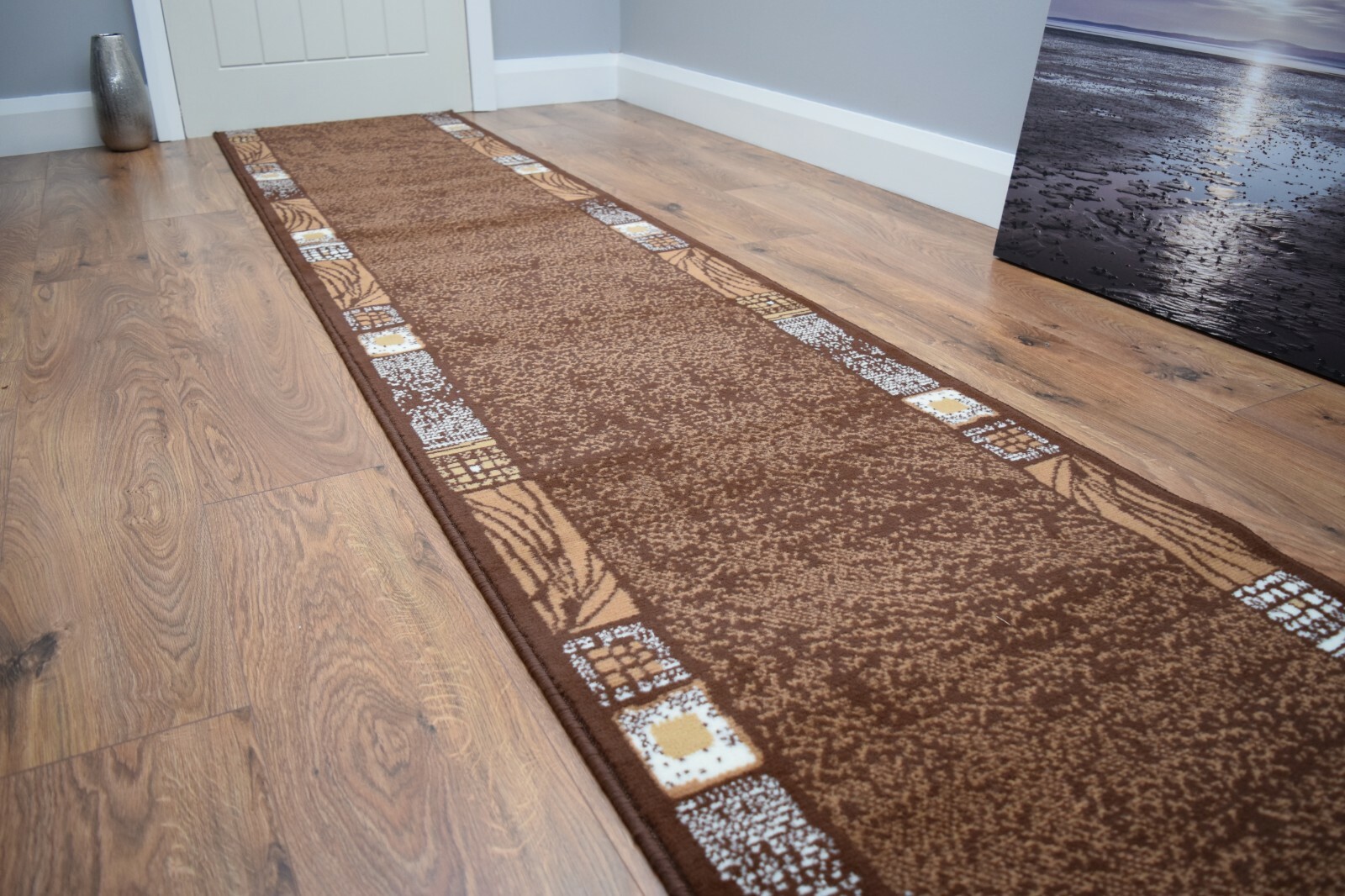 Brown Hallway Runner Stairway Very Long Entrance Kitchen Door Mat Large ...