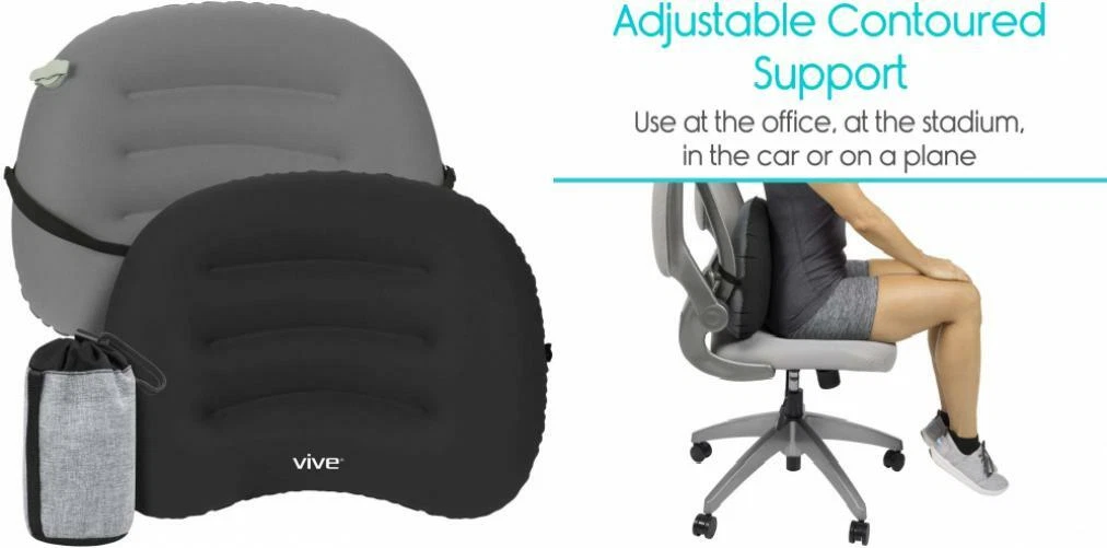 Inflatable Lumbar Support Cushion By Vive Best Posture, 43% OFF