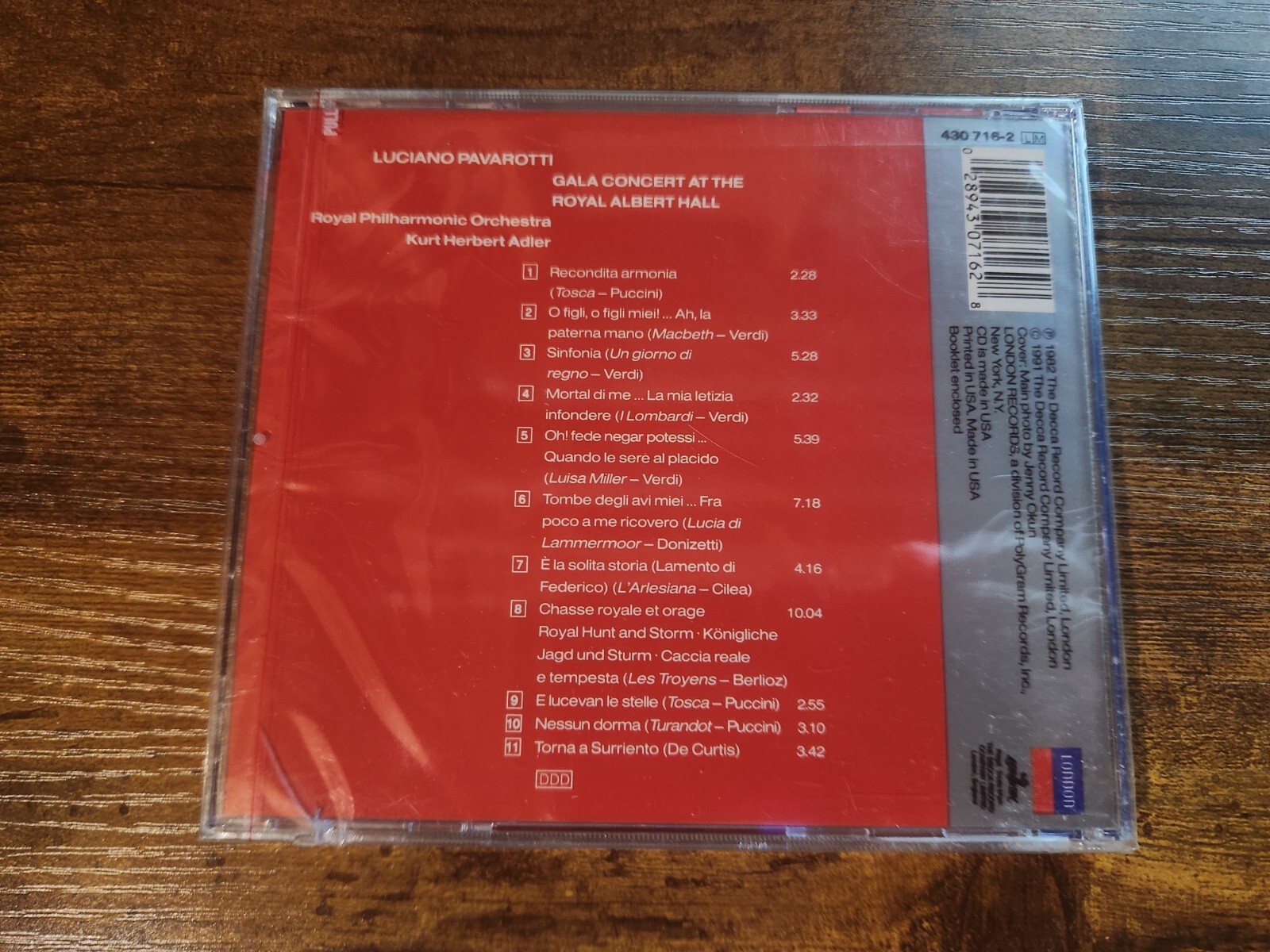 Luciano Pavarotti: Gala Concert at the Royal Albert Hall CD NEW | eBay