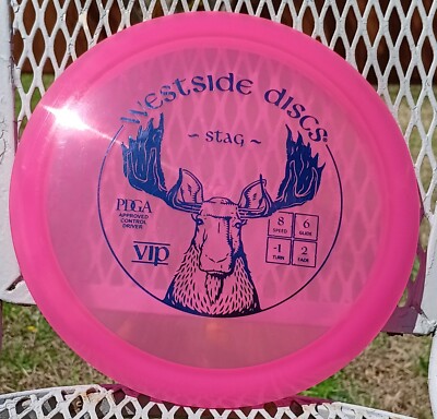 WestSide STAG 174g Control Driver 8/6/-1/2 DISC GOLF -Pink !EUC! | eBay
