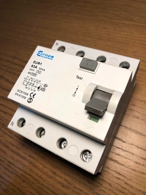 EUROPA EUR1 63A RCD EUROPA 63 AMP RCD 4P 63A EUR1 | eBay