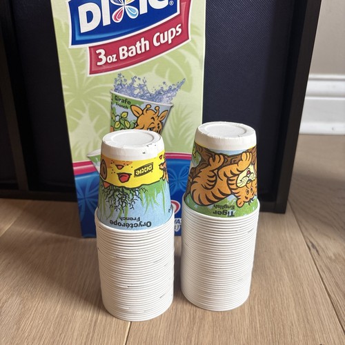 Dixie 3 oz Bath Cups 82 Ct Disposable Paper Bathroom OPEN BOX Zoo ...
