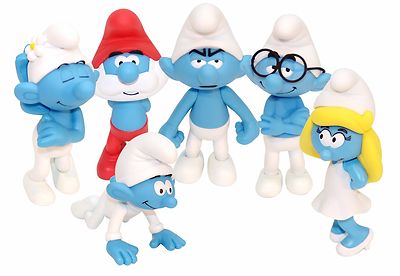 The Smurfs Large Figures 14cm/5.5' Choose your Smurf 6 Designs in Gift ...