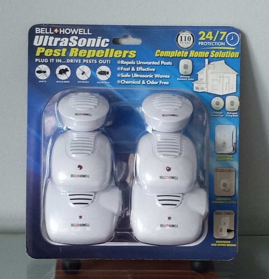 Bell and Howell Multi Ultrasonic Pest Repeller Plug-In Complete Home ...