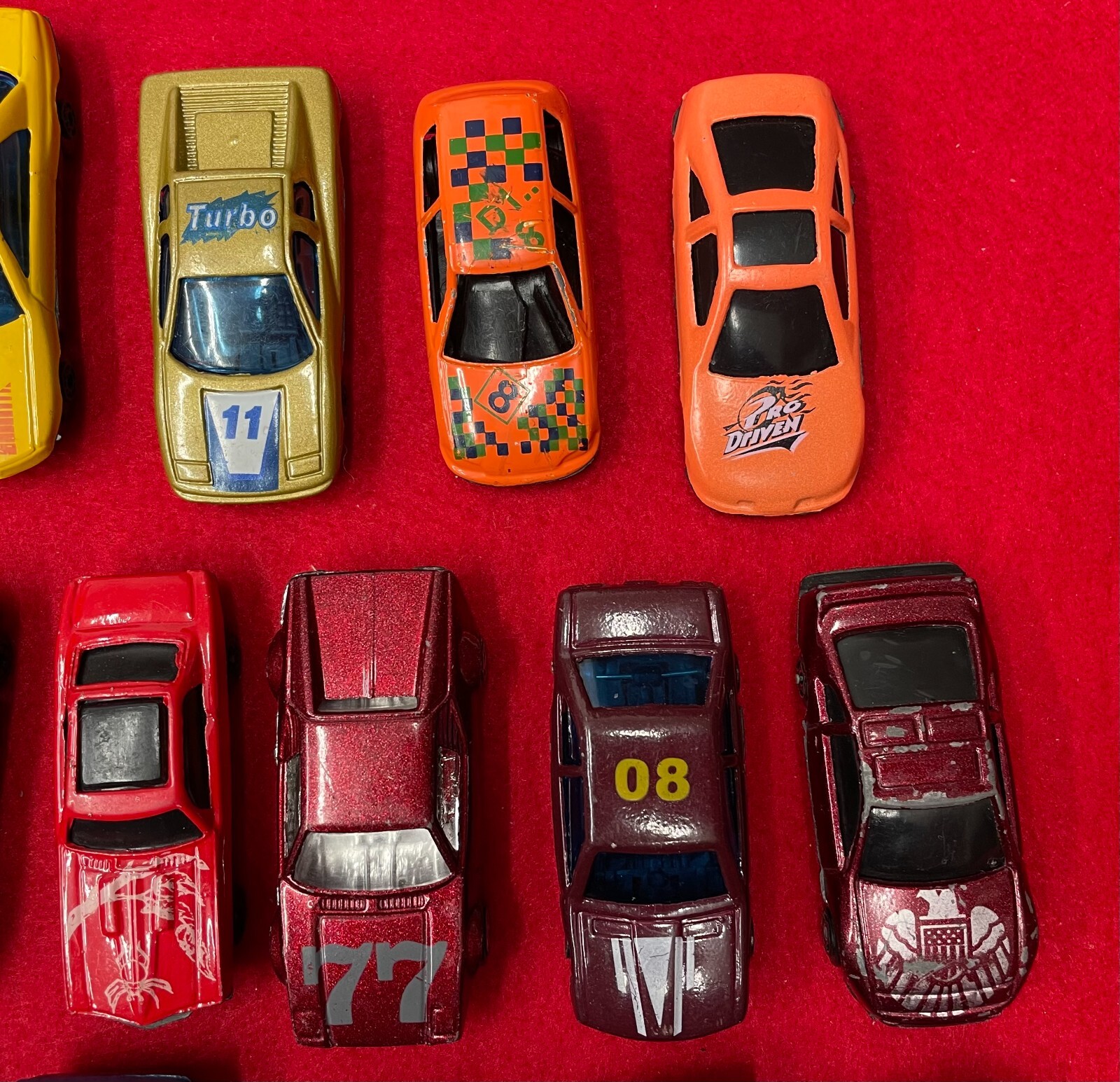 Lot of 26 Mixed Toy Cars Matchbox Hot Wheels Unbranded Yellow Orange ...