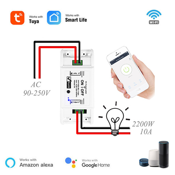 TUYA Smart Life APP Wifi Smart Timer Switch Module APP Remote for Alexa ...