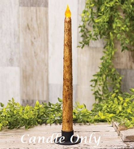 NEW PRIMITIVE BURNT IVORY TIMER TAPER CANDLE DESIGN 10.75" H LED ...