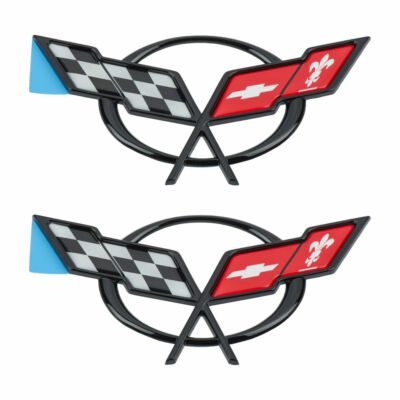 1997-04 Chevy Corvette C5 Front & Rear Emblems Badge Flags New 19207384 ...