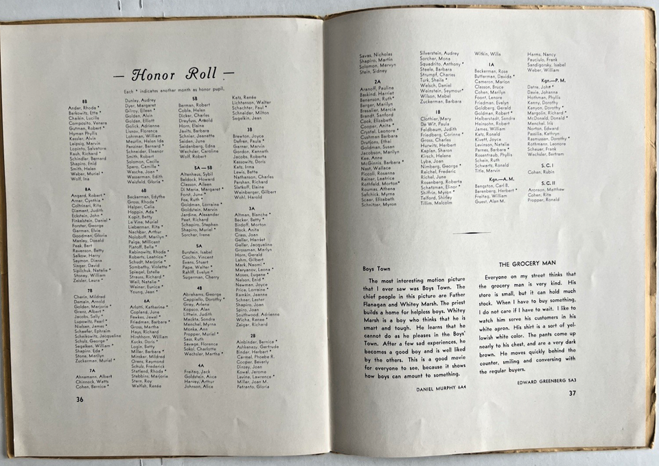 Brooklyn New York 1939 NEWS & VIEWS Public School 217 Magazine By ...