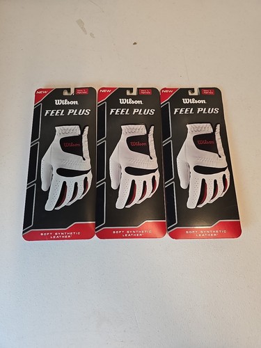 Lot of 3 Wilson Feel Plus "Lefty" Golf Gloves Men's Size Large (Fits on ...