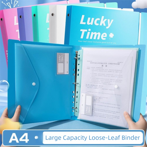 3 Hole A4 File Folder PP Ring Binder Folder New Loose-leaf Folder ...