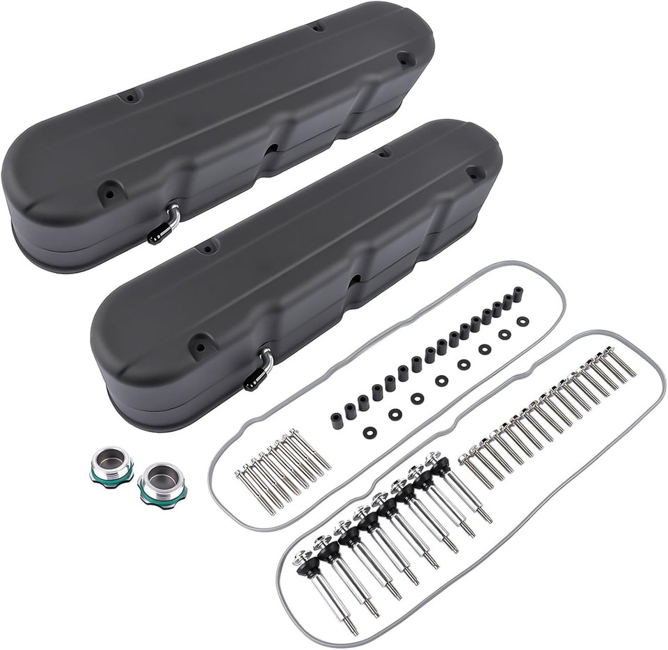 Aluminum Valve Covers with Coil Mounts w/Covers for Chevy LS LS1 LS2 ...