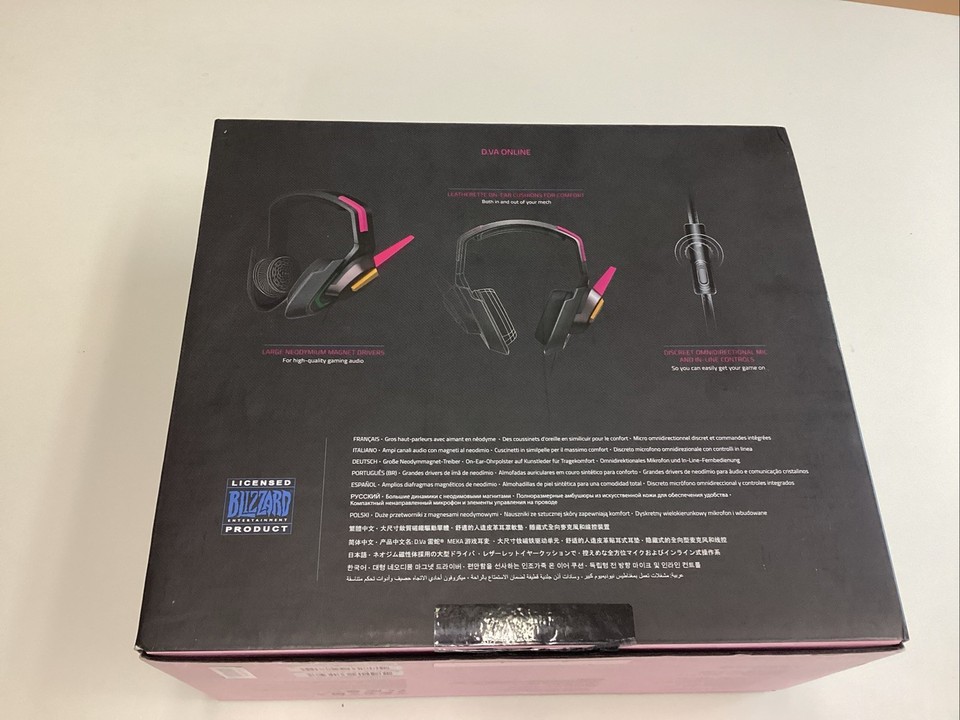 Razer Overwatch D.Va Headset Gaming Pink Meka Analog For PC PS4 Xbox ...