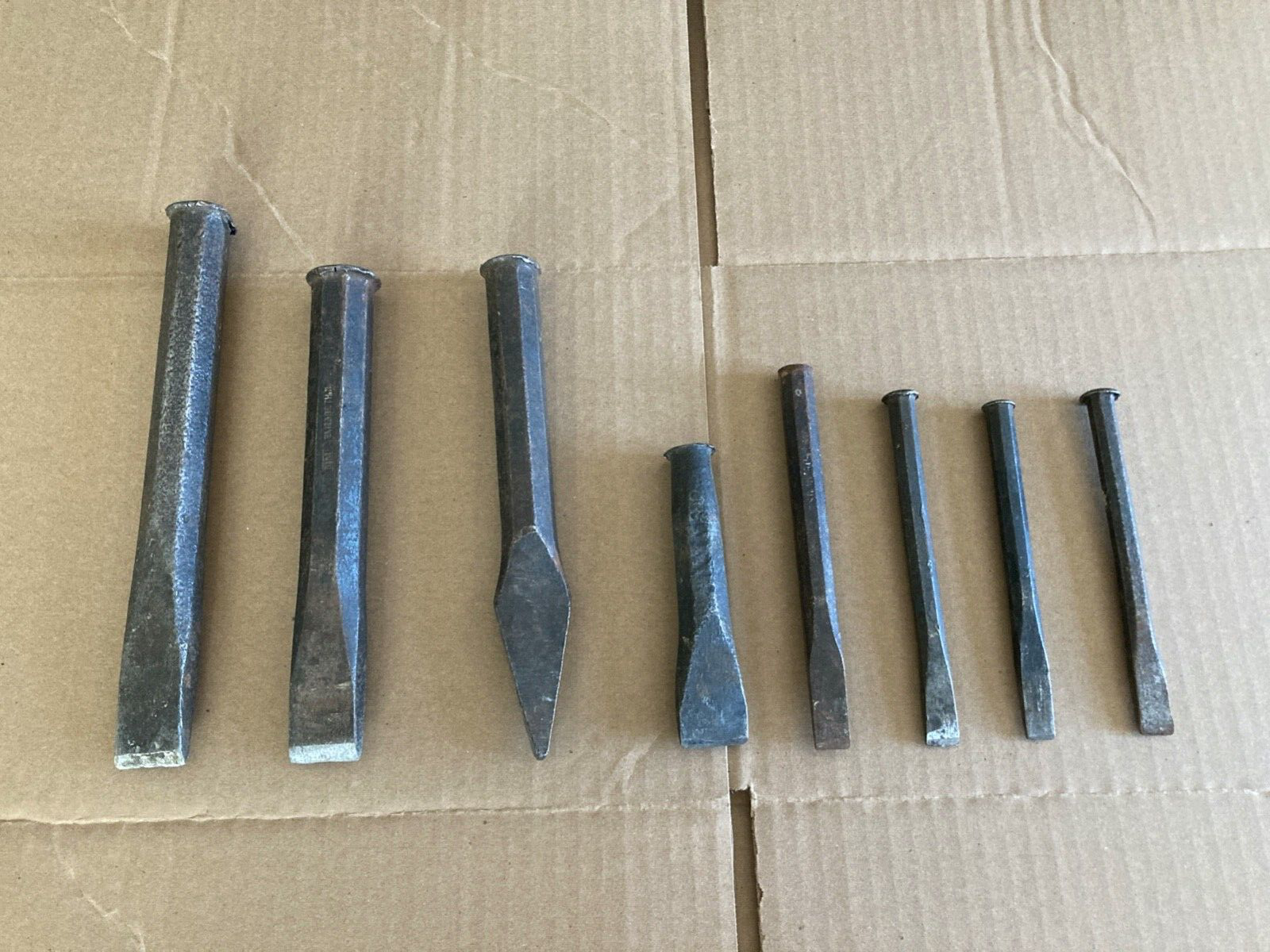 Vintage Cold Chisel Lot of 8 Chisels Multiple Brands and Sizes ...