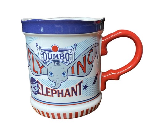 Disney Parks DUMBO FLYING ELEPHANT Coffee Mug 16 oz Medici Bros Circus ...
