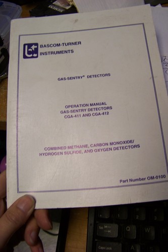 bascom turner om-0100 gas-sentry detector operation manual | eBay