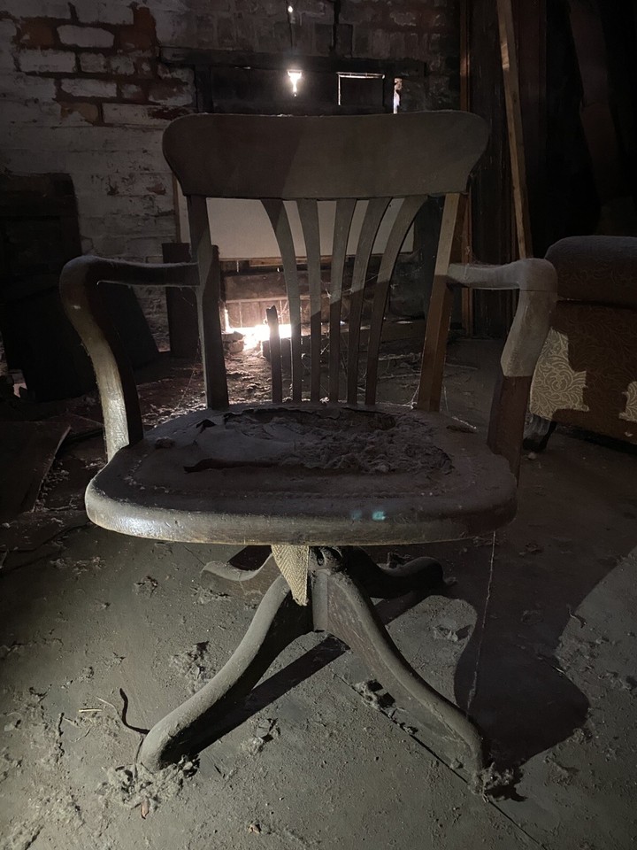Edwardian Oak Captains / Bankers Office Swivel & Tilt Chair Circa early ...