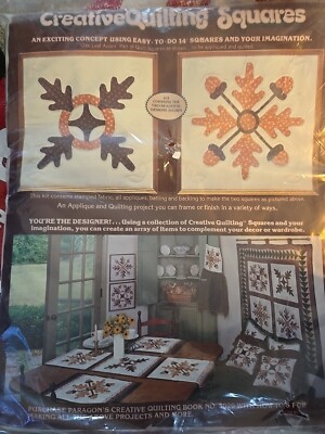 NIP Vintage Paragon Creative Quilting Squares #0885 Oak Leaf Acorn ...