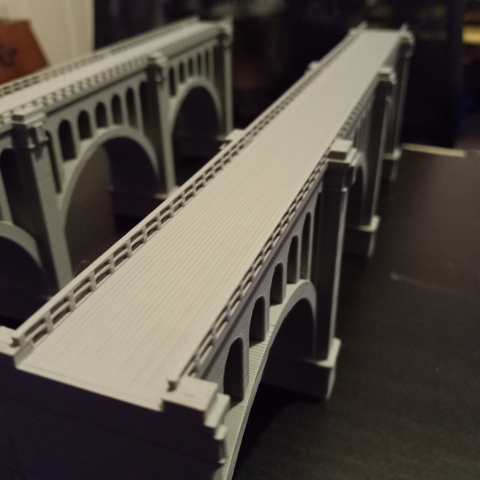 Kato Double Track 30-Inch long Paulins Kill Viaduct Bridge 3D Printed ...