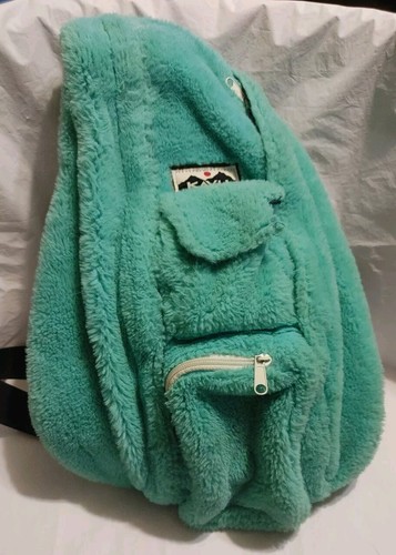 Kavu Fuzzy Fur Rope Sling Bag Backpack Teal Green/Blue | eBay
