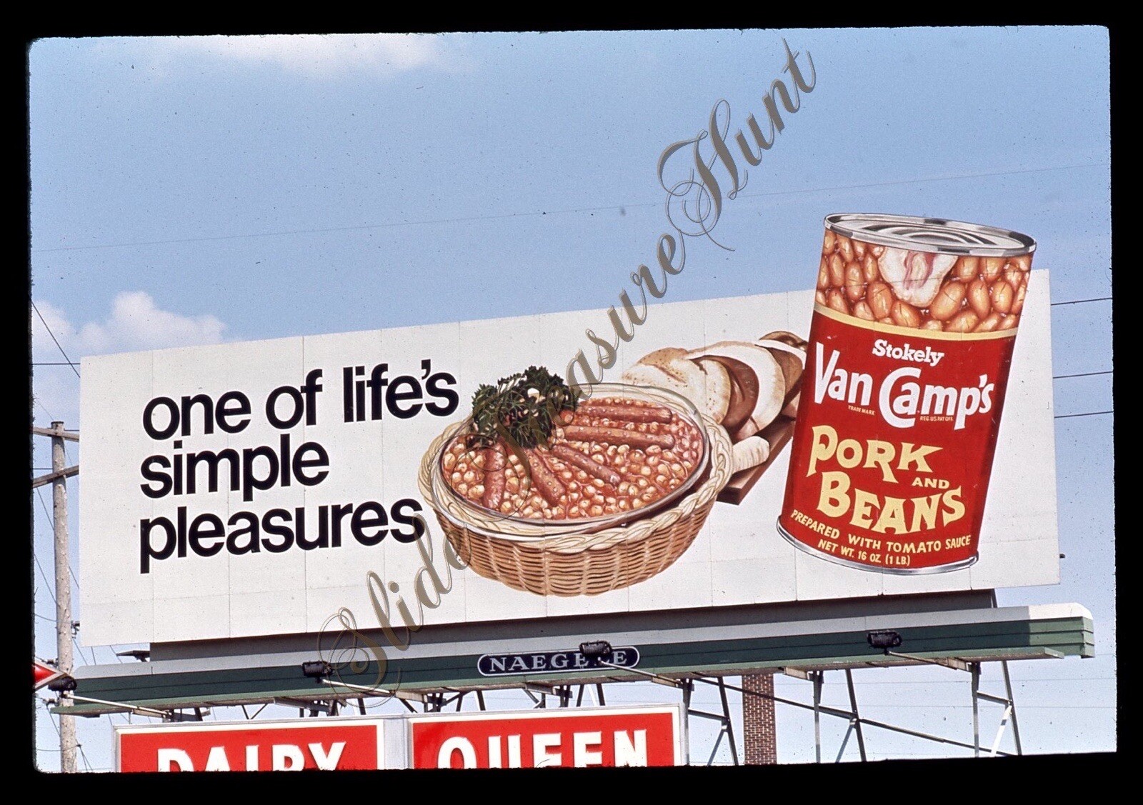 Van Camps Pork And Beans Baked Food Billboard Sign 1970s 35mm Slide ...