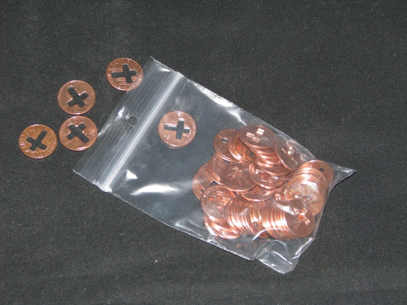 cross cut pennies, 50 pennies with a cross cut out of them | eBay