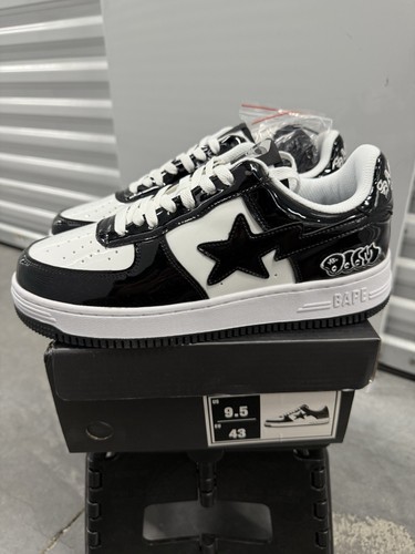 Bapesta X MF DOOM- Black White Panda Concept Size 9.5 New Bape Sneakers ...