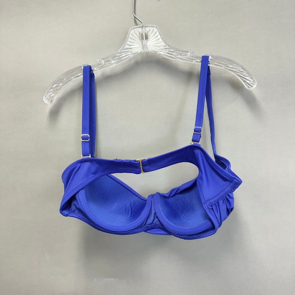 Soma Swim Twist Bikini Top in Royal Blue Underwire Molded Cups Size 36C ...